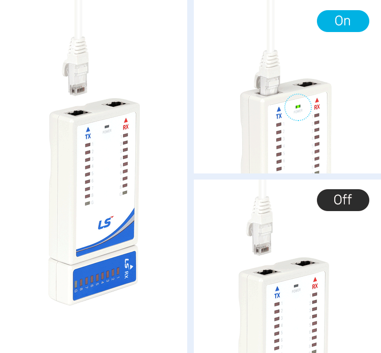 LS 전선 랜케이블 테스터기. LS-LAN-TA [화이트] : 컴퓨존