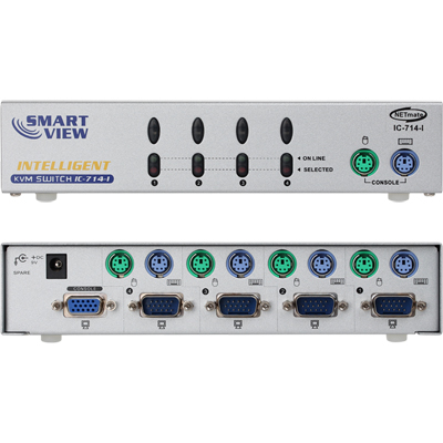 KWshop - 강원전자 넷메이트 IC-714-I RGB KVM 4:1 스위치(PS/2)