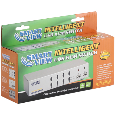 KWshop - 강원전자 넷메이트 IC-714-IAUR RGB KVM 4:1 스위치(USB, Audio)