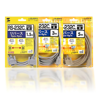 KWshop - 강원전자 산와서플라이 KRS-403XF3K 최고급형 9핀 NULL MODEM 케이블 3m
